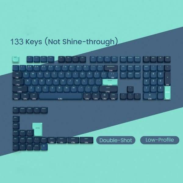 Womier 133 Keys Low Profile PBT Keycaps Custom Slim Keycaps - Womier Shop
